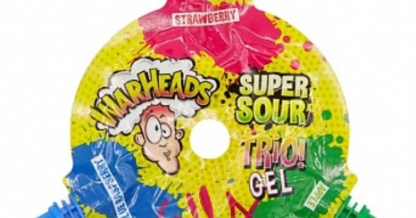 Warheads Super Sour Trio Gel- zmeură albastră, căpșuni și măr verde 51g