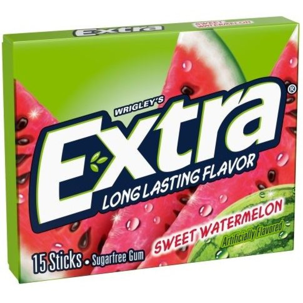 Wrigley's Extra Watermelon Extra Fruit Sensations Gum 15 Piece Slim ...